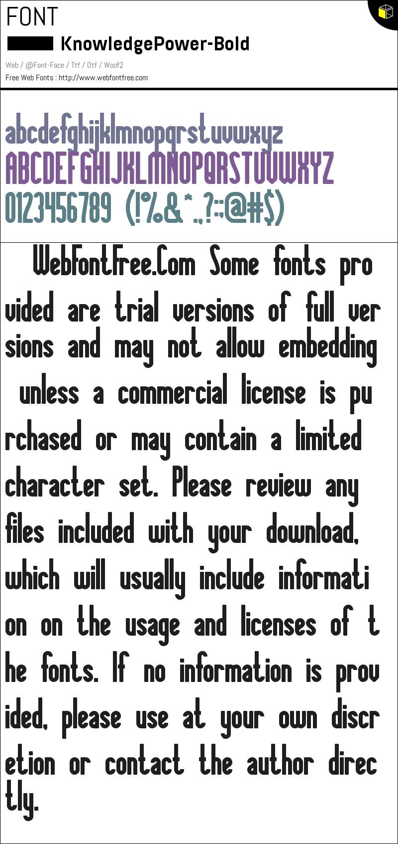 Knowledge Power Bold Fonts Downloads - WebFontFree.Com