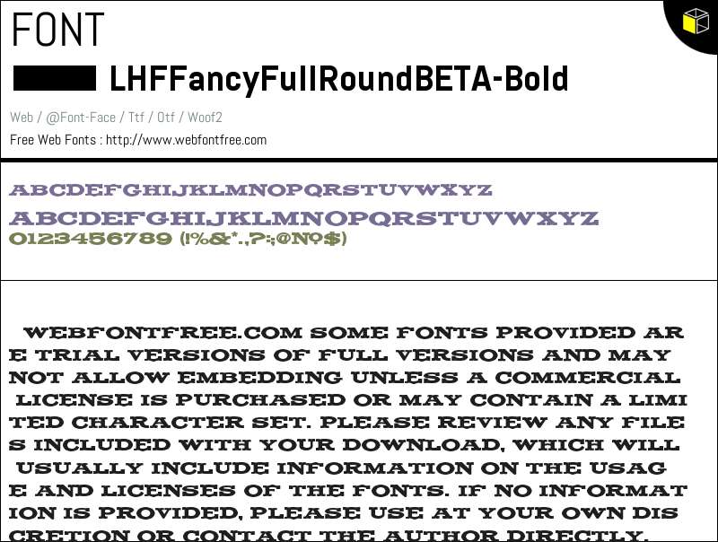 LHF Fancy Full Round BETA Bold Fonts Downloads - WebFontFree.Com