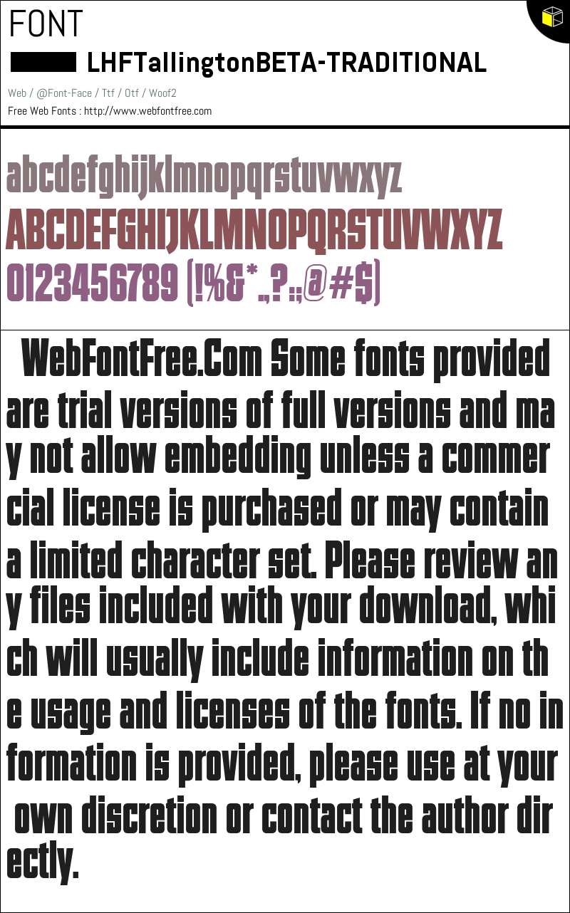 LHF Tallington BETA TRADITIONAL Fonts Downloads - WebFontFree.Com