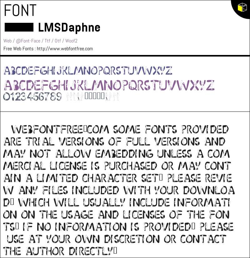 LMS Daphne Fonts Downloads - WebFontFree.Com