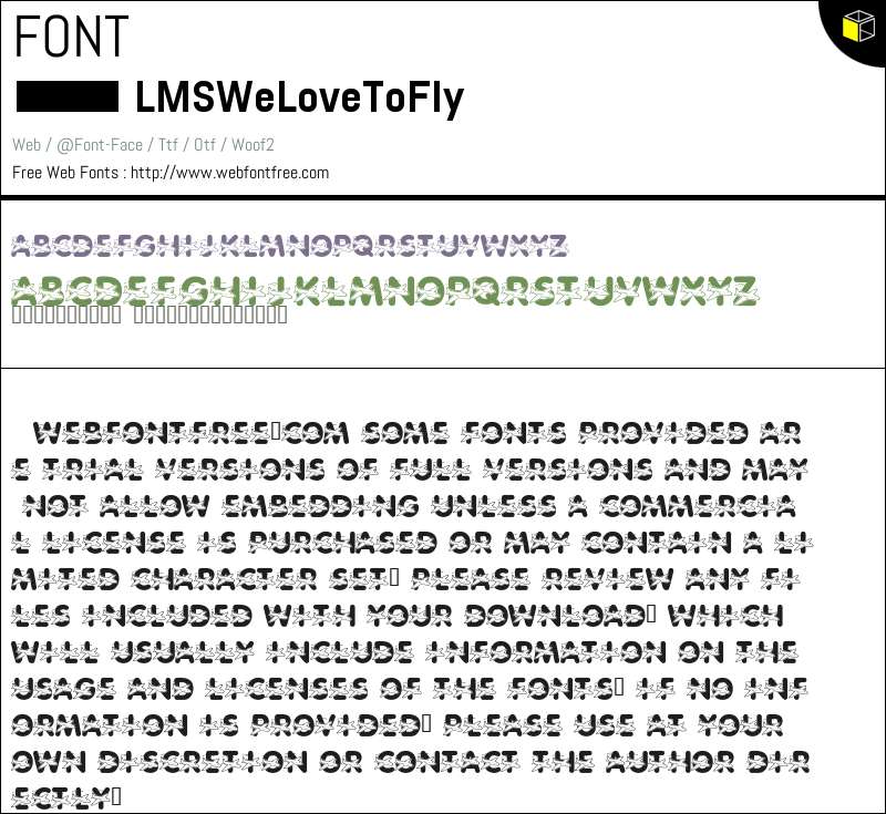 LMS We Love To Fly Fonts Downloads - WebFontFree.Com