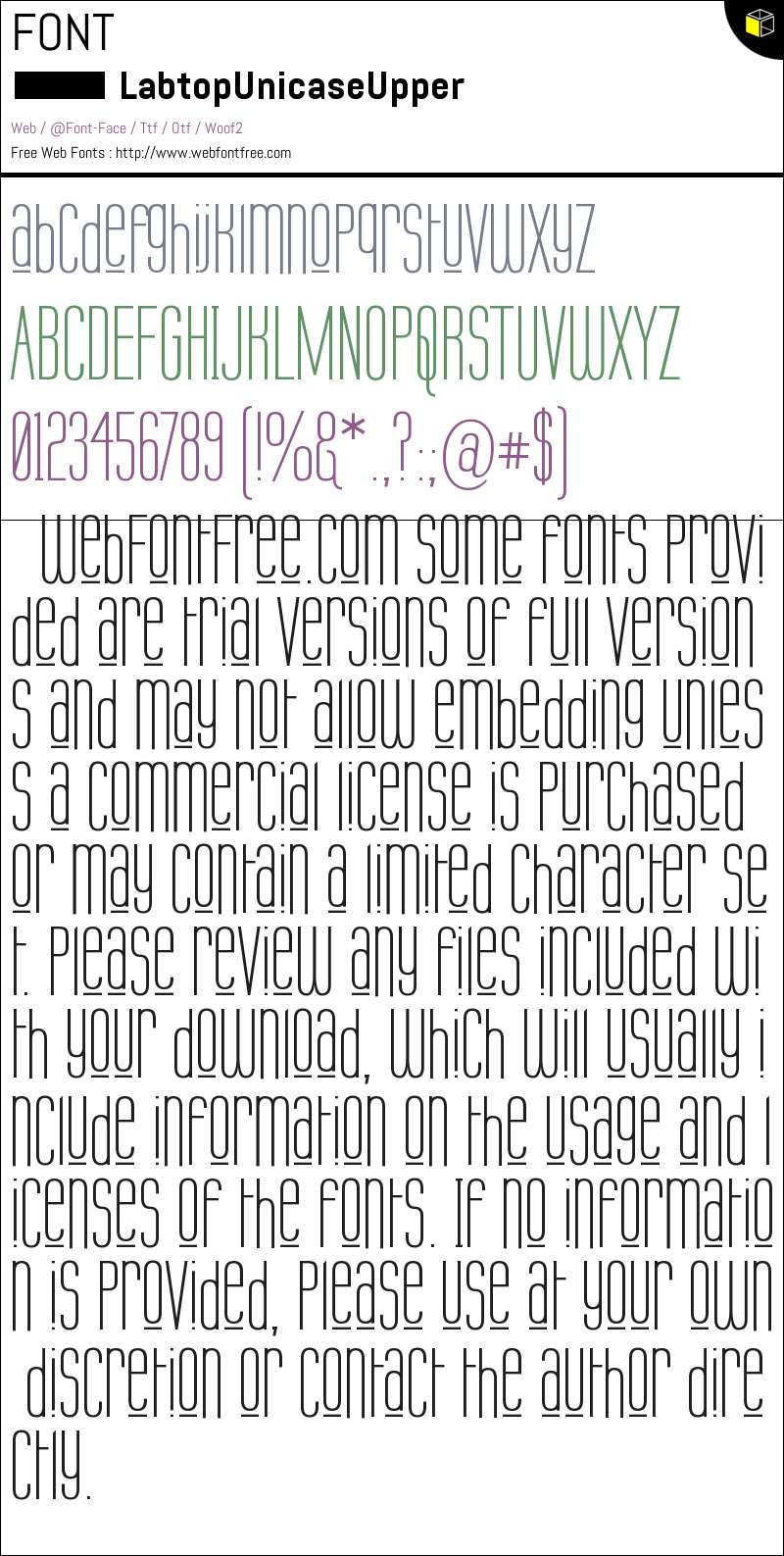 Labtop Unicase Upper Fonts Downloads - WebFontFree.Com