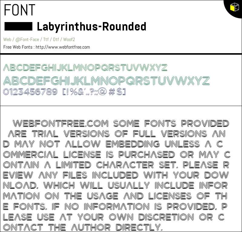 Labyrinthus Rounded Fonts Downloads - WebFontFree.Com