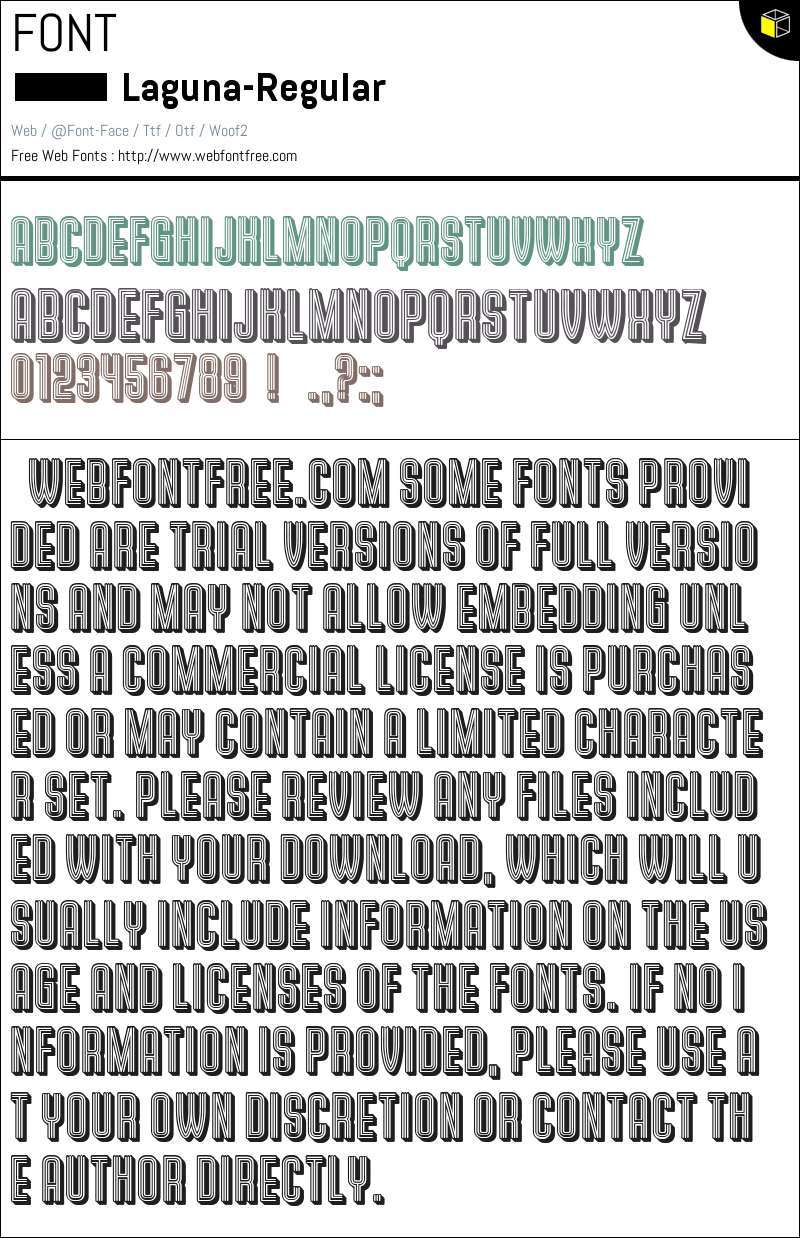 Laguna Regular Fonts Downloads - WebFontFree.Com