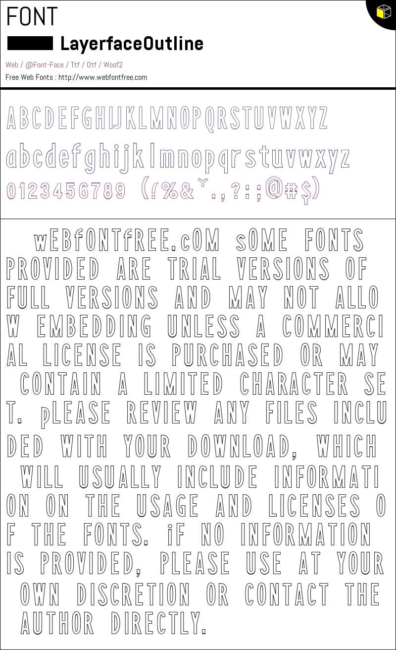 LayerfaceOutline Fonts Downloads - WebFontFree.Com
