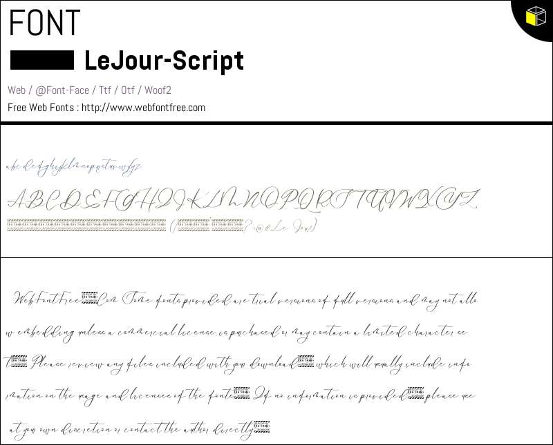 Le Jour Script Fonts Downloads - WebFontFree.Com
