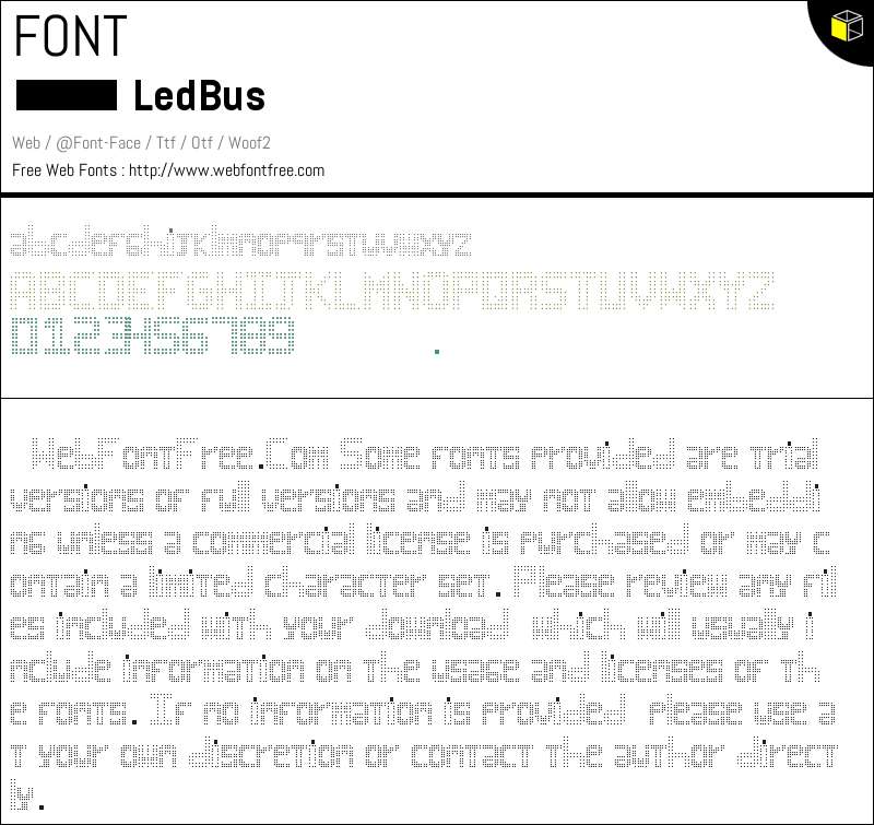 Led Bus Fuentes Descargar - WebFontFree.Com