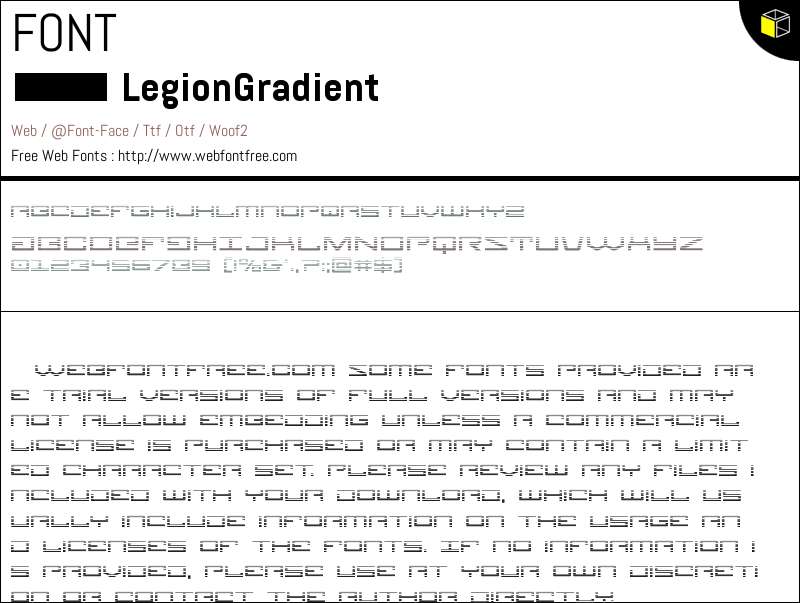 Legion Gradient Fonts Downloads - WebFontFree.Com