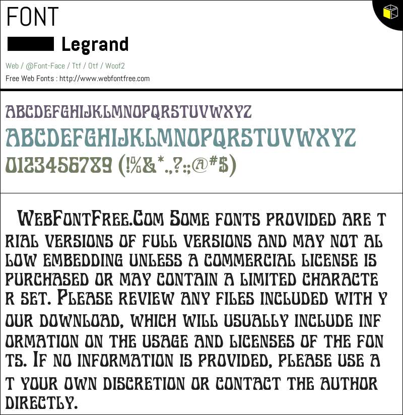 Legrand Fonts Downloads - WebFontFree.Com