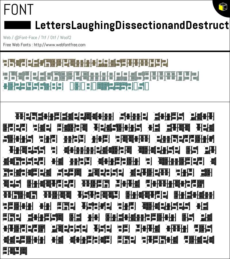 Letters Laughing Dissection and Destruction Fonts Downloads ...