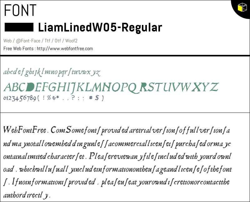 LiamLined W05 Regular Fonts Downloads - WebFontFree.Com