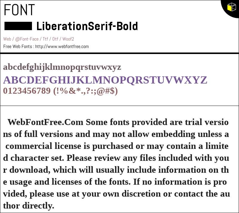 Liberation Serif Bold Fonts Downloads - WebFontFree.Com