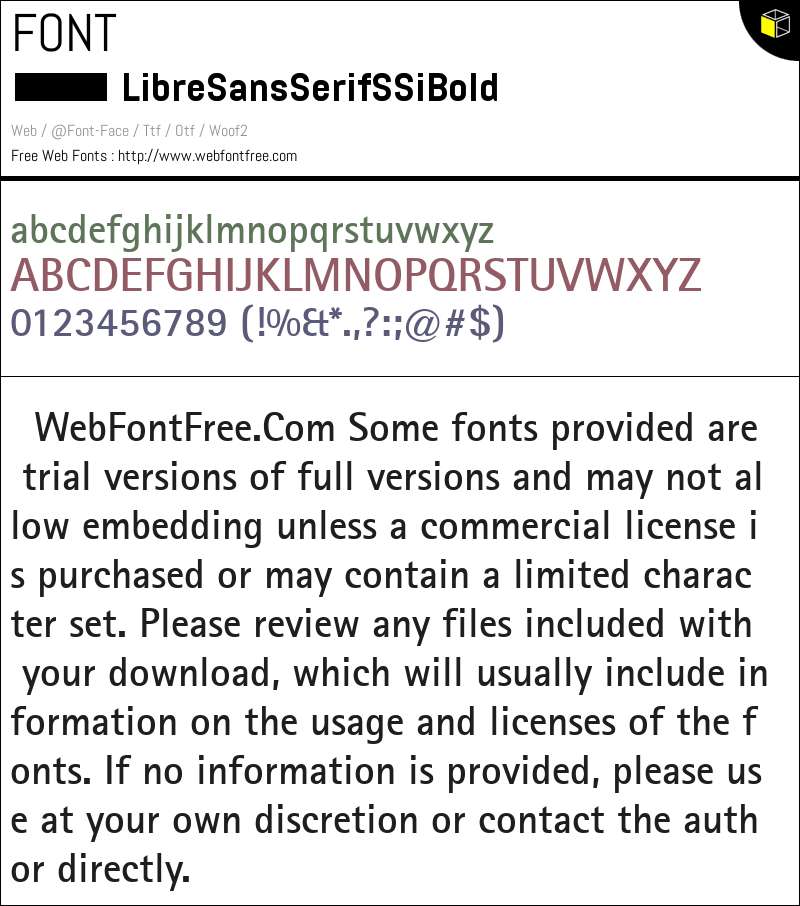 Libre Sans Serif SSi Bold Fonts Downloads - WebFontFree.Com