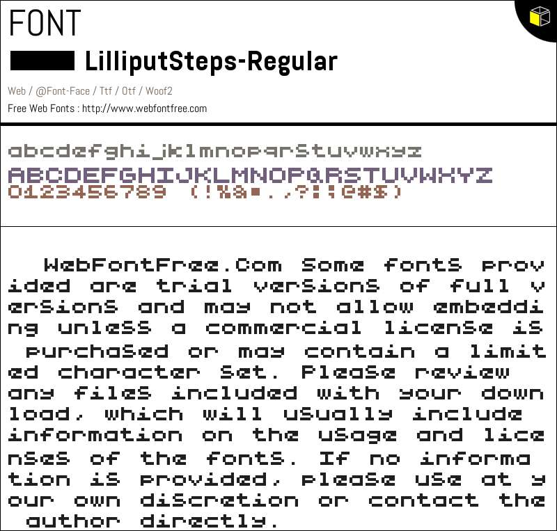 LilliputSteps-Regular Fonts Downloads - WebFontFree.Com