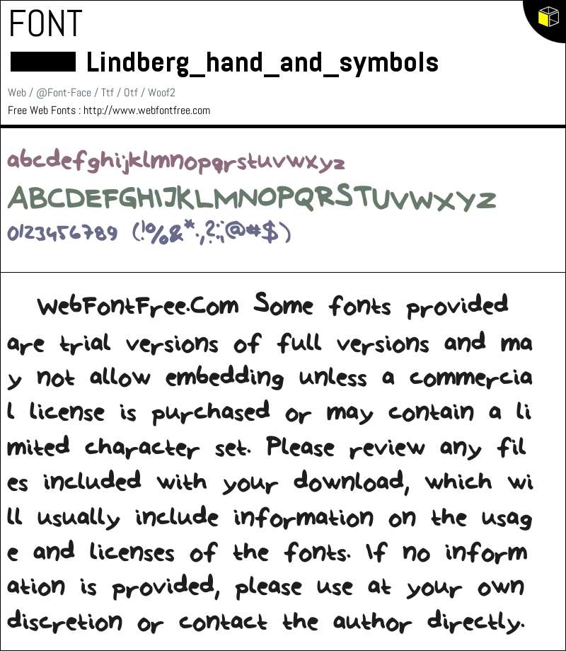 Lindberg_hand_and_symbols Fuentes Descargar - WebFontFree.Com