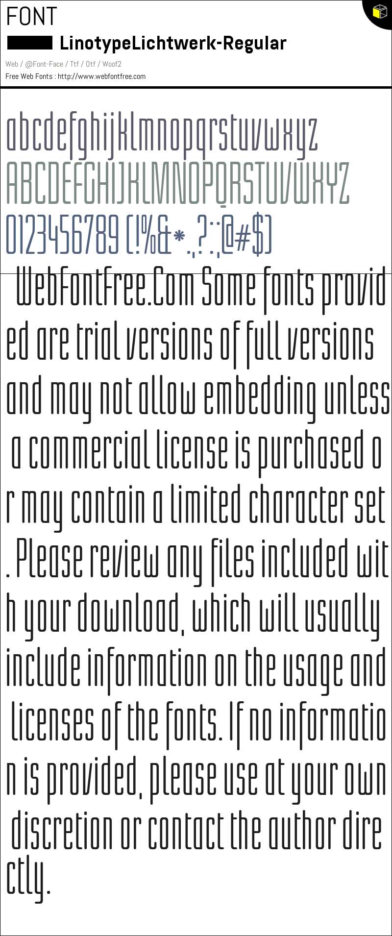 Linotype Lichtwerk Fonts Downloads - WebFontFree.Com