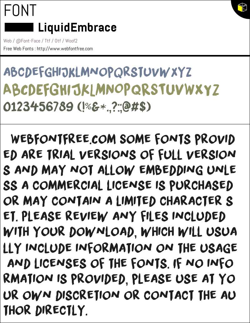 Liquid Embrace Fonts Downloads - WebFontFree.Com