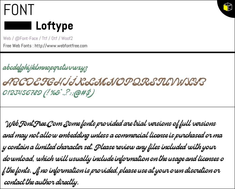 Loftype Fonts Downloads - WebFontFree.Com