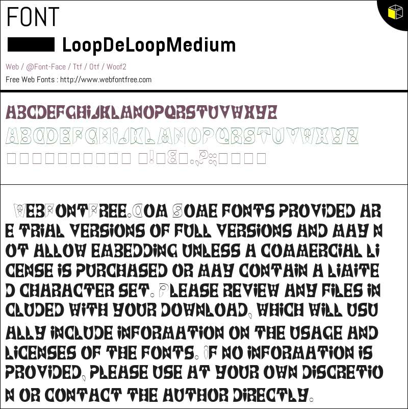 LoopDeLoop Medium Fonts Downloads - WebFontFree.Com