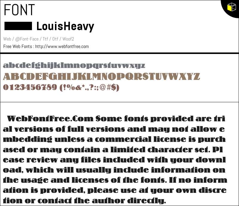 Louis-Heavy-Regular Fonts Downloads - WebFontFree.Com