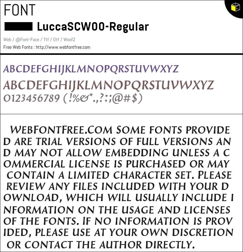 Lucca SC W00 Regular Fonts Downloads - WebFontFree.Com