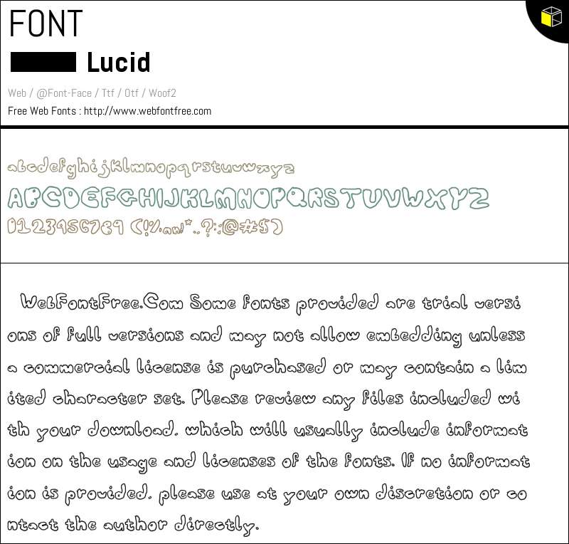 Lucid Fonts Downloads - WebFontFree.Com
