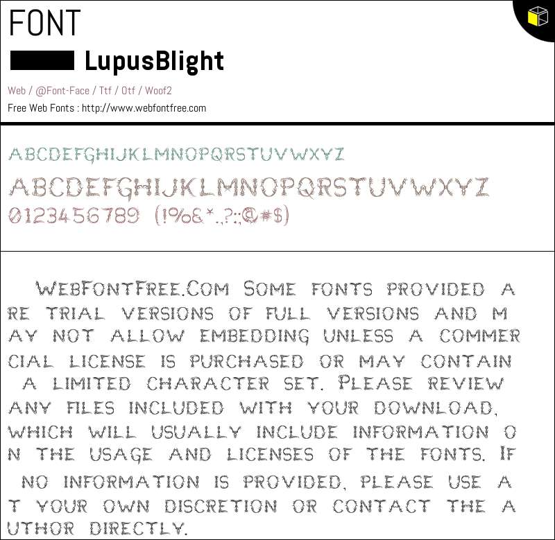 Lupus Blight Fonts Downloads - WebFontFree.Com