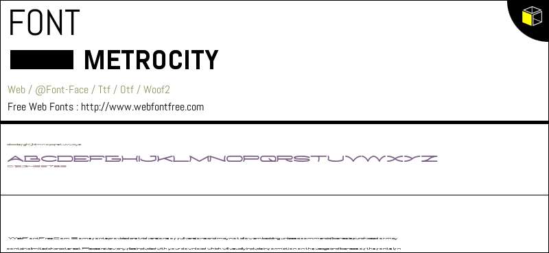 METRO CITY Fonts Downloads - WebFontFree.Com