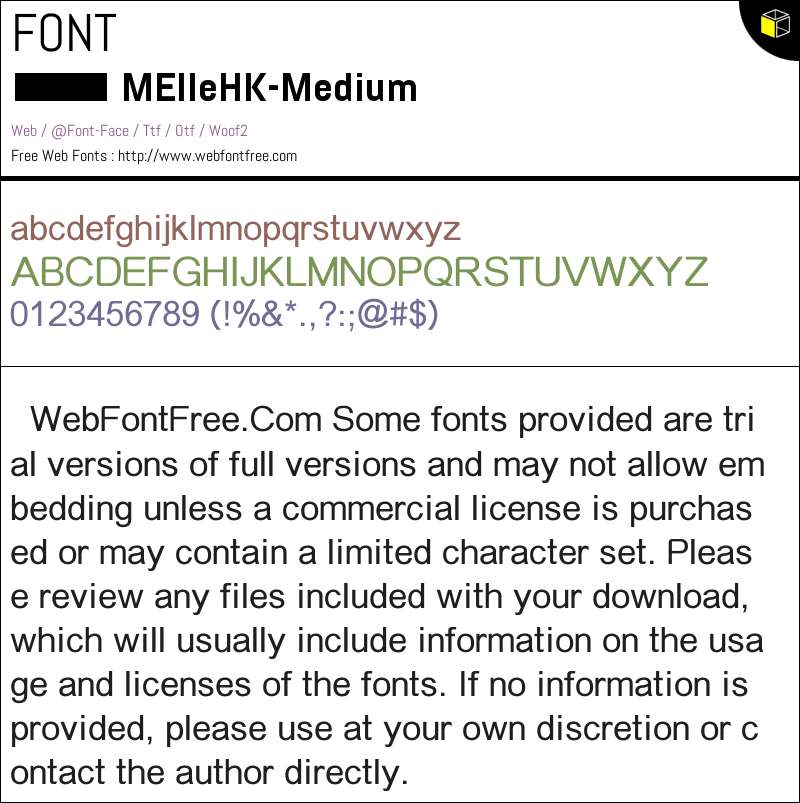 MElle HK Medium 字体 下载 - WebFontFree.Com