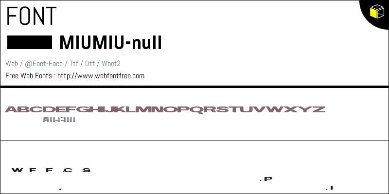 MIU MIU null Fonts Downloads - WebFontFree.Com