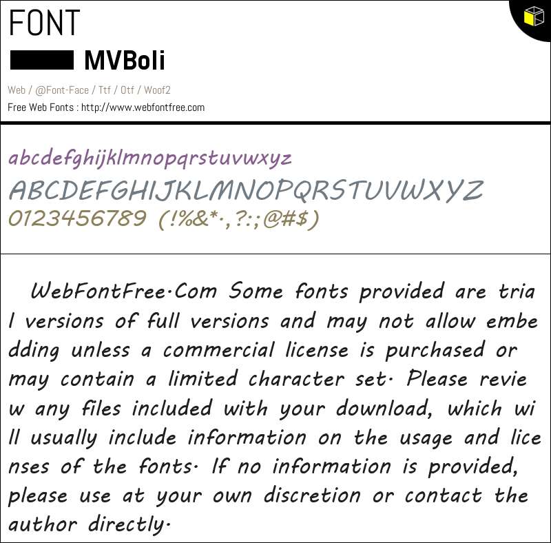 MV Boli Fonts Downloads - WebFontFree.Com