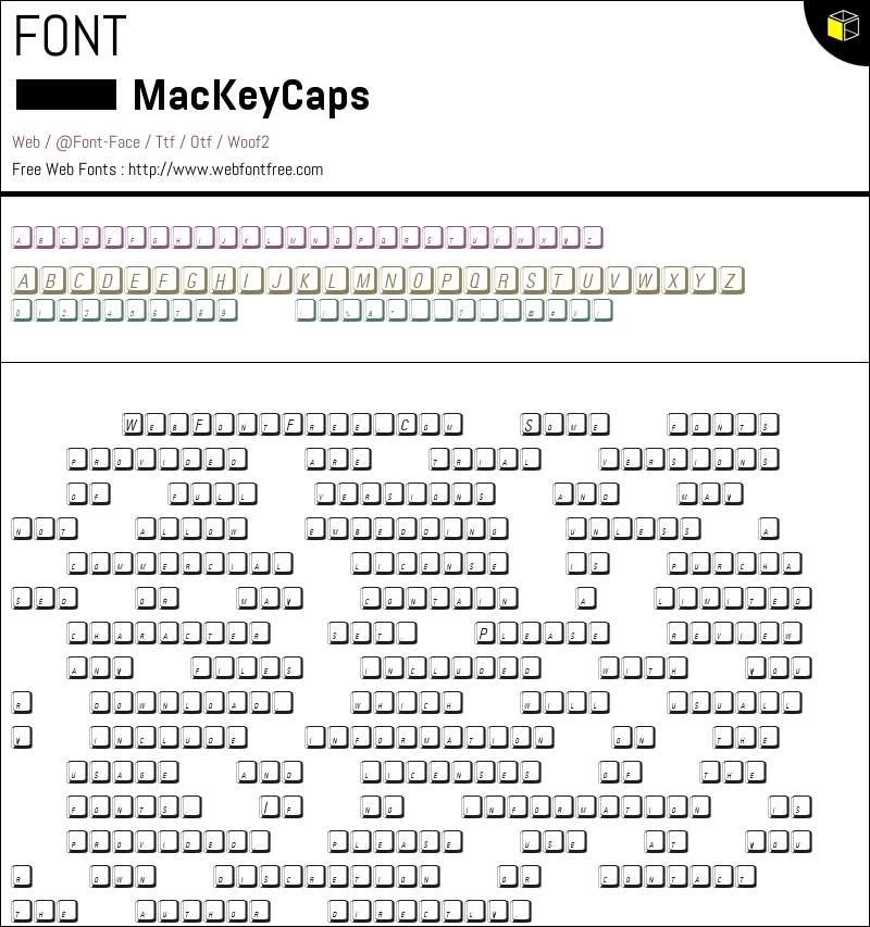 MacKeyCaps Fonts Downloads - WebFontFree.Com