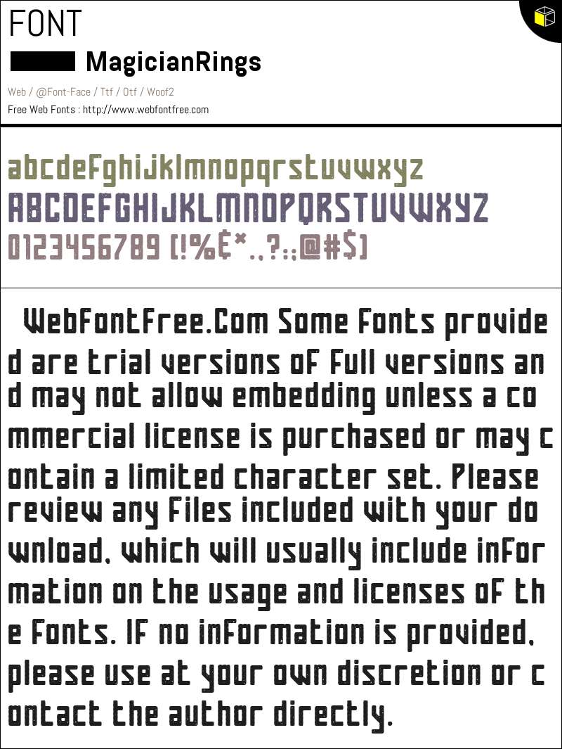 Magician Rings Fonts Downloads - WebFontFree.Com