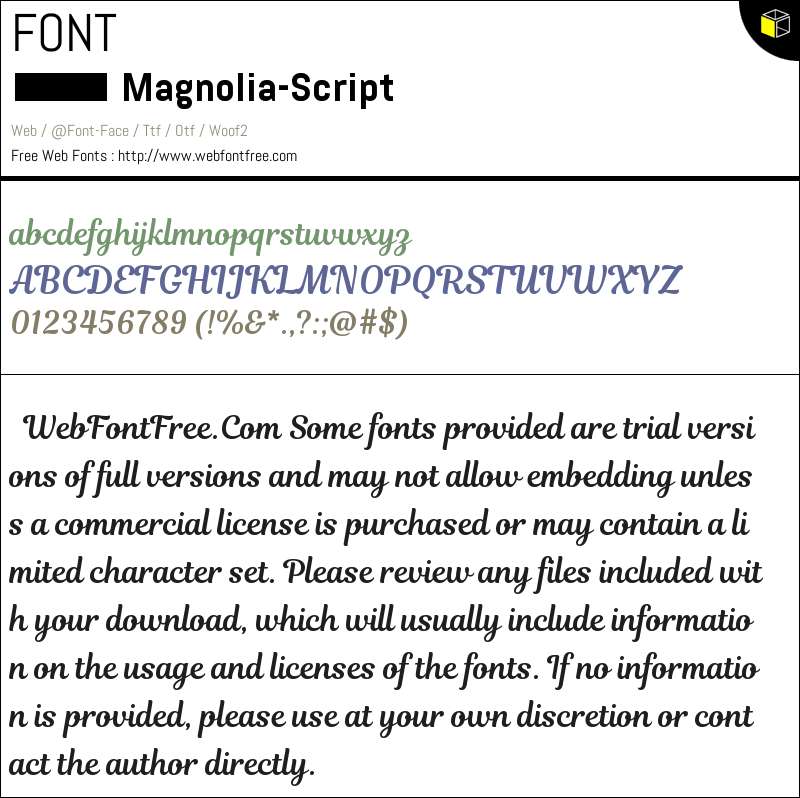 Magnolia-Script Fonts Downloads - WebFontFree.Com
