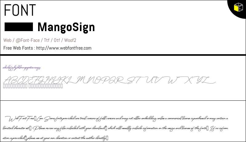 MangoSign Fonts Downloads - WebFontFree.Com