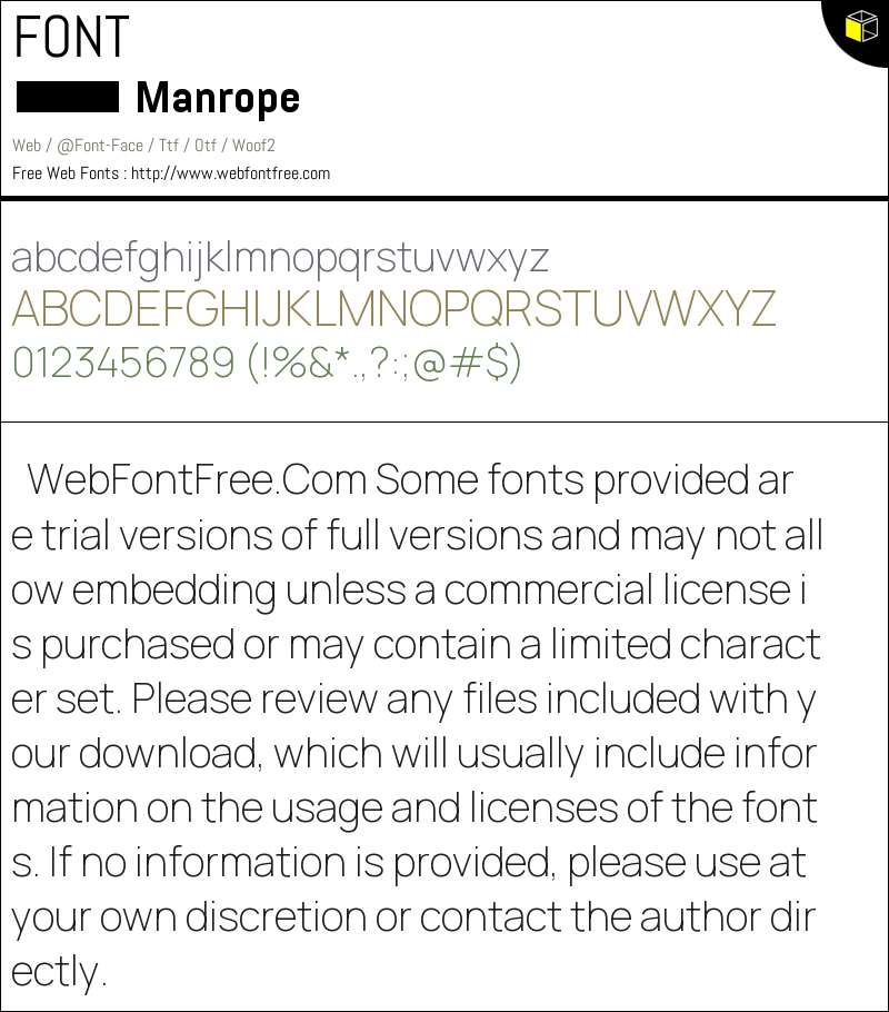 Manrope Fonts Downloads - WebFontFree.Com