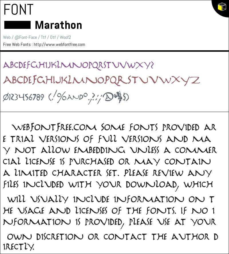 Marathon Fonts Downloads - WebFontFree.Com