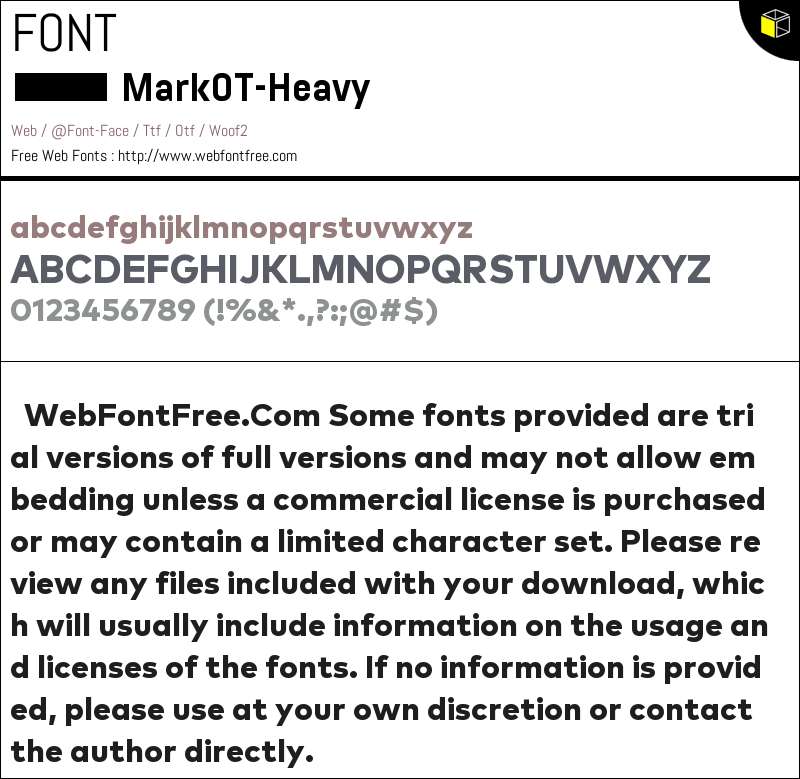 MarkOT-Heavy 字体 下载 - WebFontFree.Com