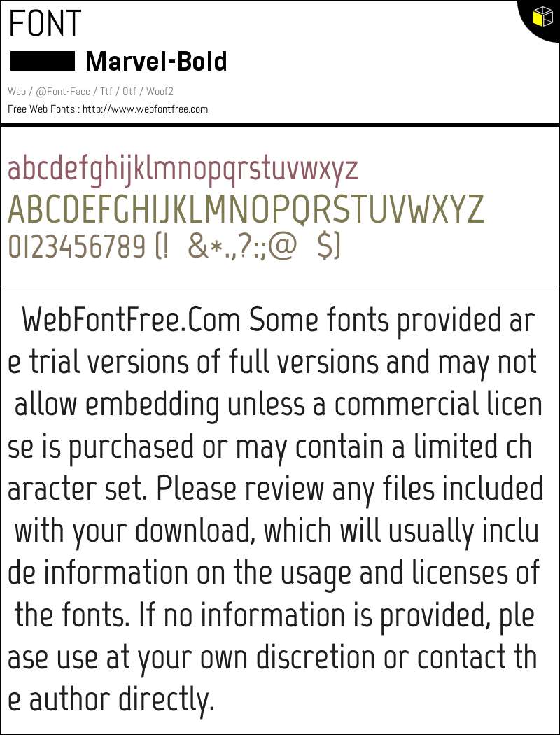 Marvel Bold Fonts Downloads - WebFontFree.Com