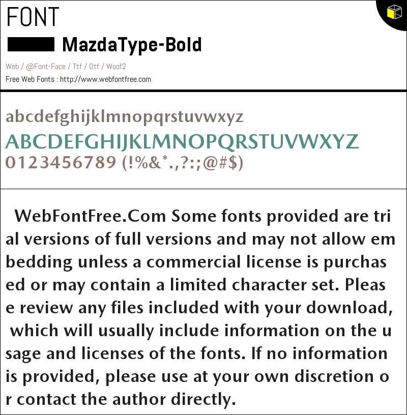 Mazda Type Bold Fuentes Descargar - WebFontFree.Com