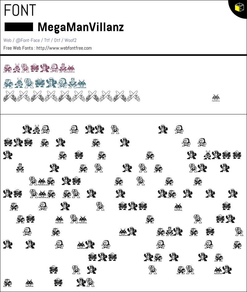 MegaMan . Villanz Fonts Downloads - WebFontFree.Com
