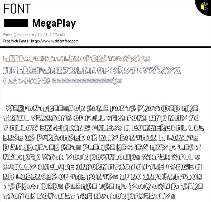 MegaPlay Fonts Downloads - WebFontFree.Com