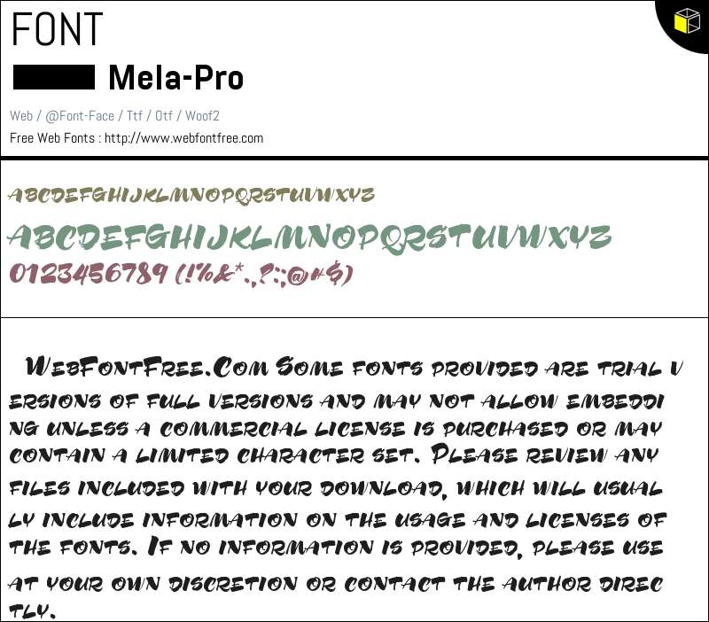 Mela-Pro Fuentes Descargar - WebFontFree.Com