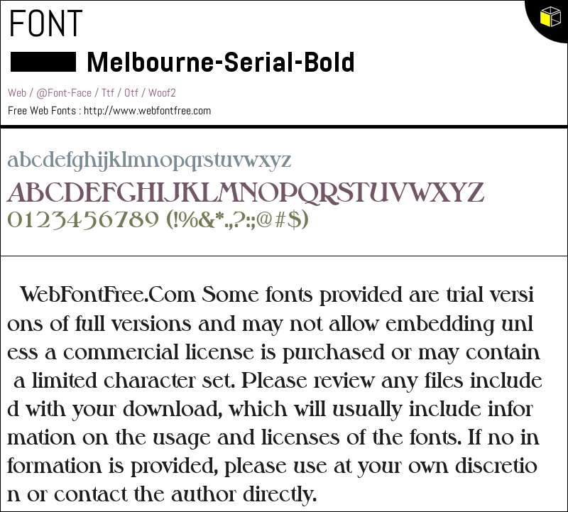 Melbourne-Serial-Bold DB Fuentes Descargar - WebFontFree.Com