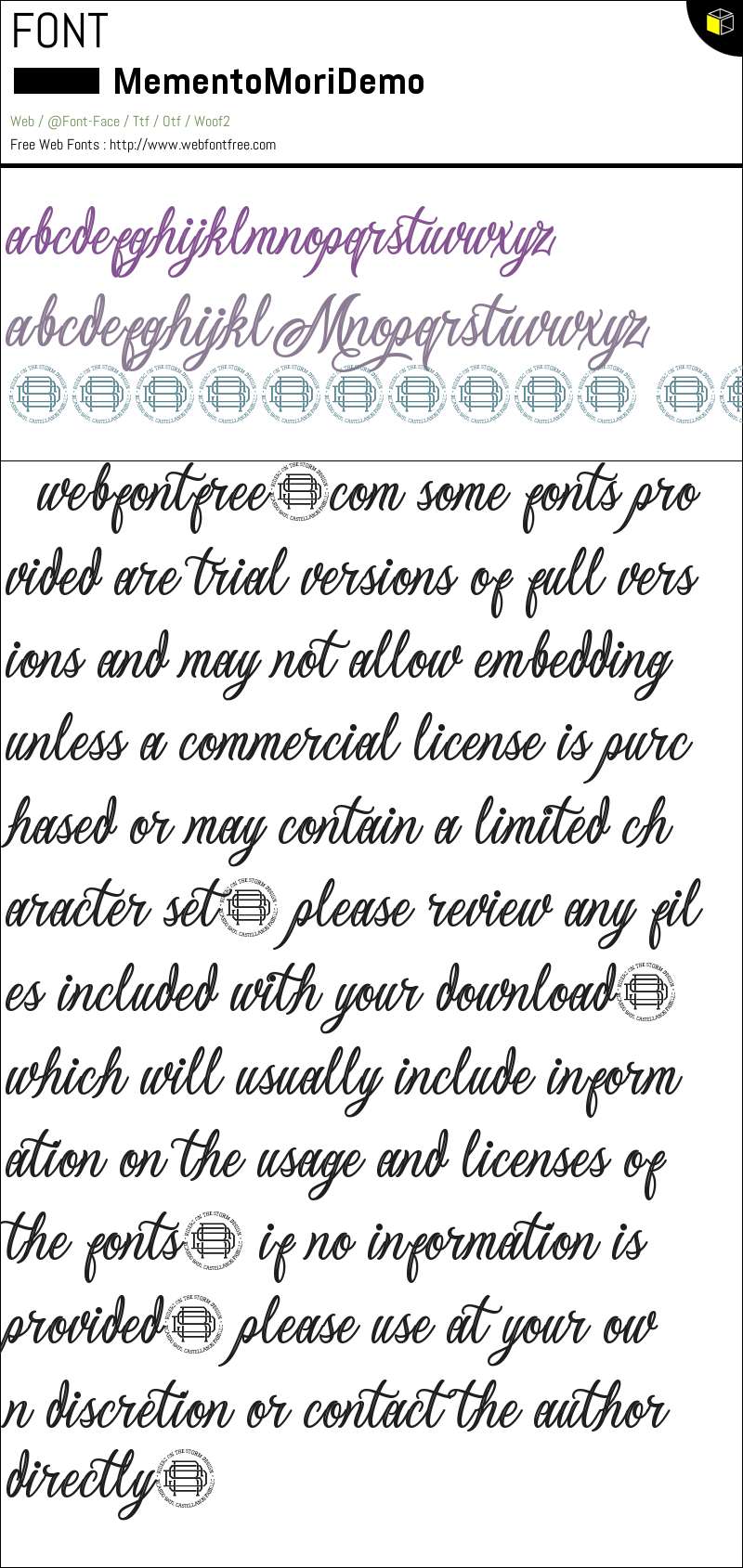 Memento Mori Demo Fonts Downloads - WebFontFree.Com