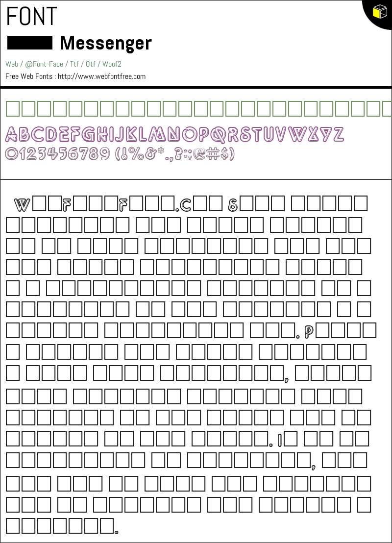 Messenger Fonts Downloads - WebFontFree.Com