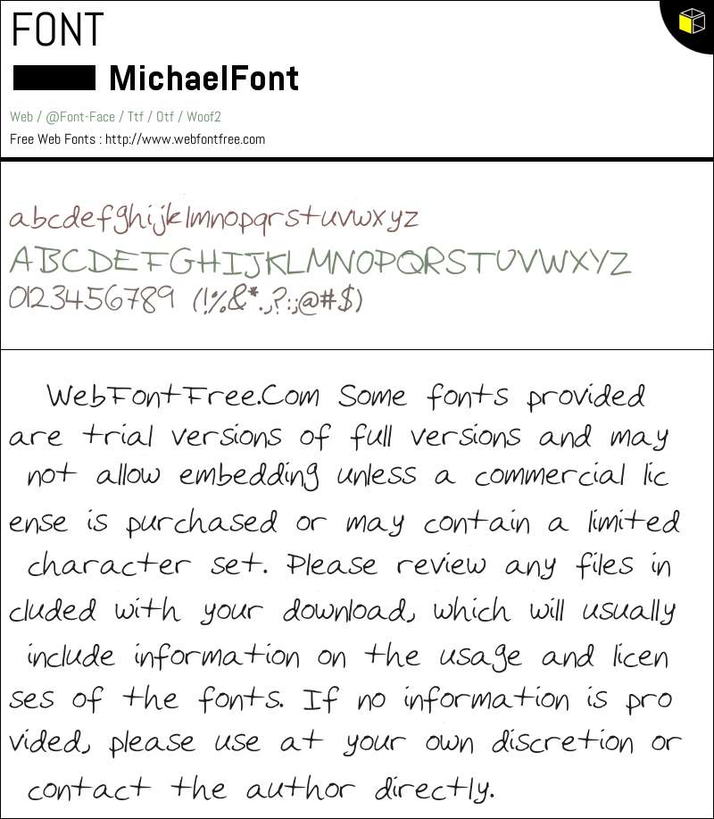 MichaelFont Fonts Downloads - WebFontFree.Com