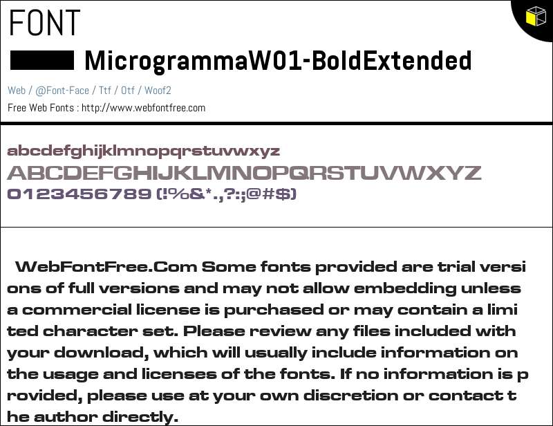 Microgramma W01 Bold Extended Fonts Downloads - WebFontFree.Com