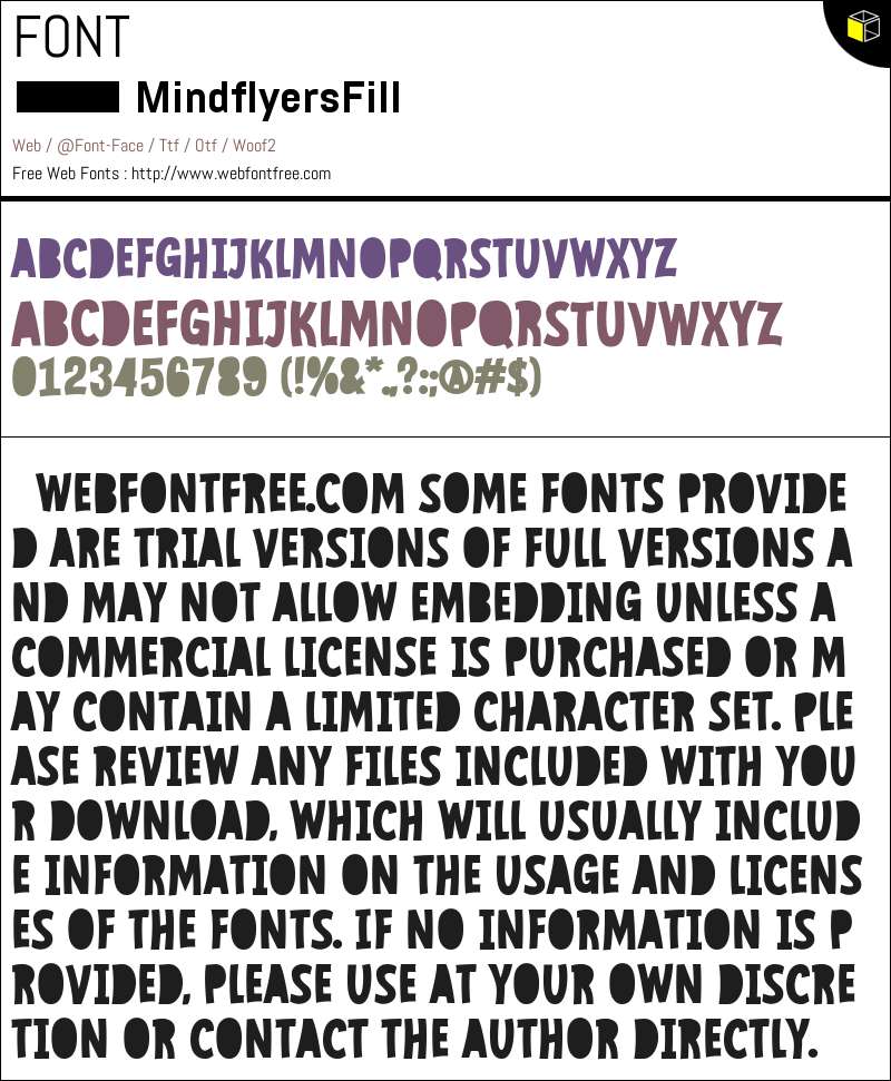 Mindflyers Fill Fonts Downloads - WebFontFree.Com
