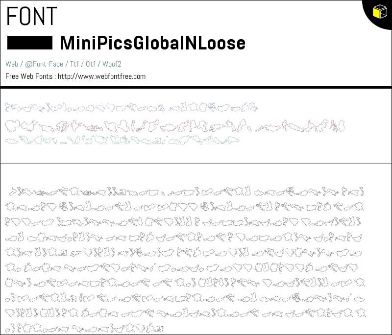 Mini Pics Global N Loose Fonts Downloads - WebFontFree.Com